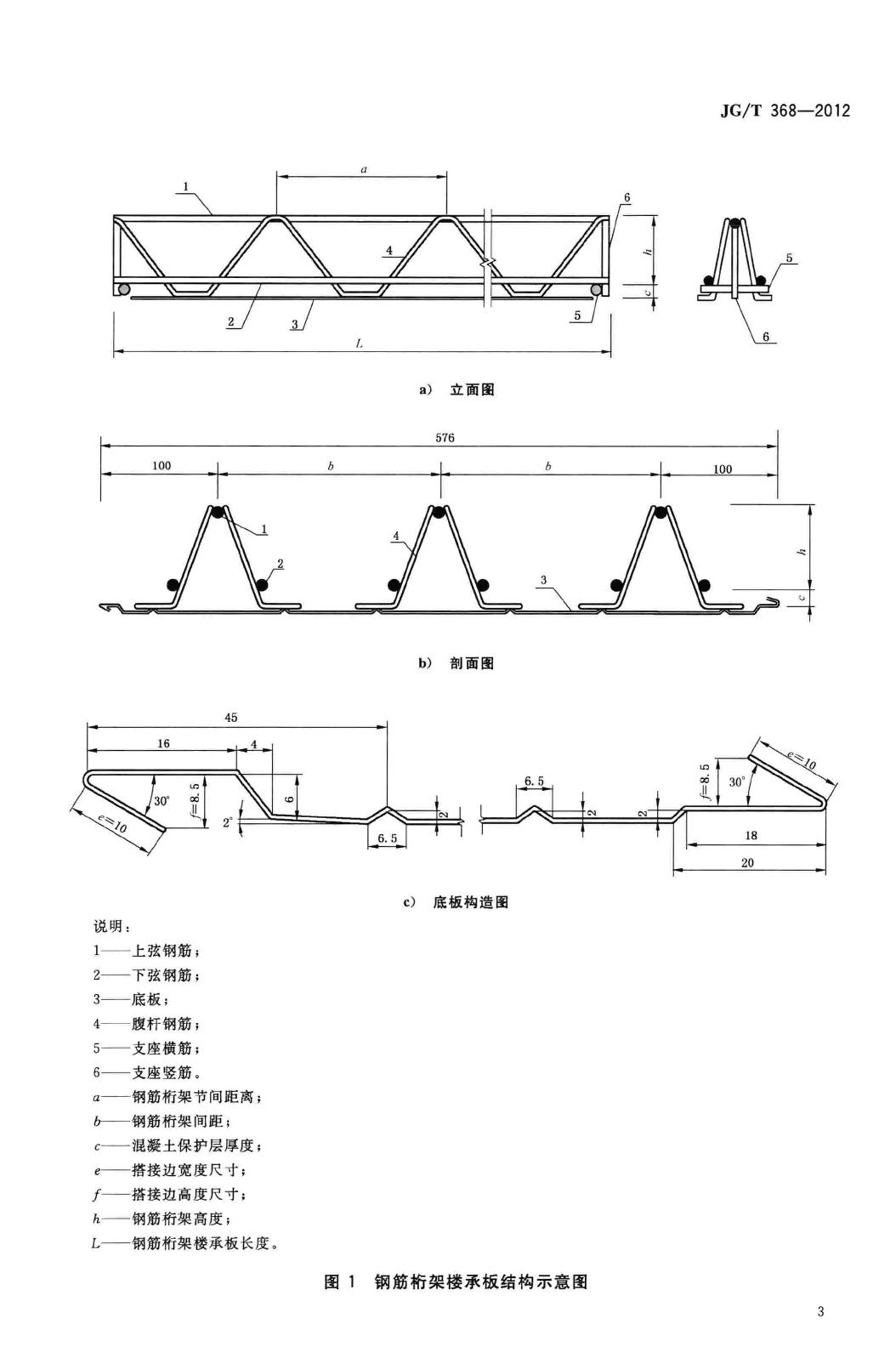 阅读-JG/T368-2012：钢筋桁架楼承板