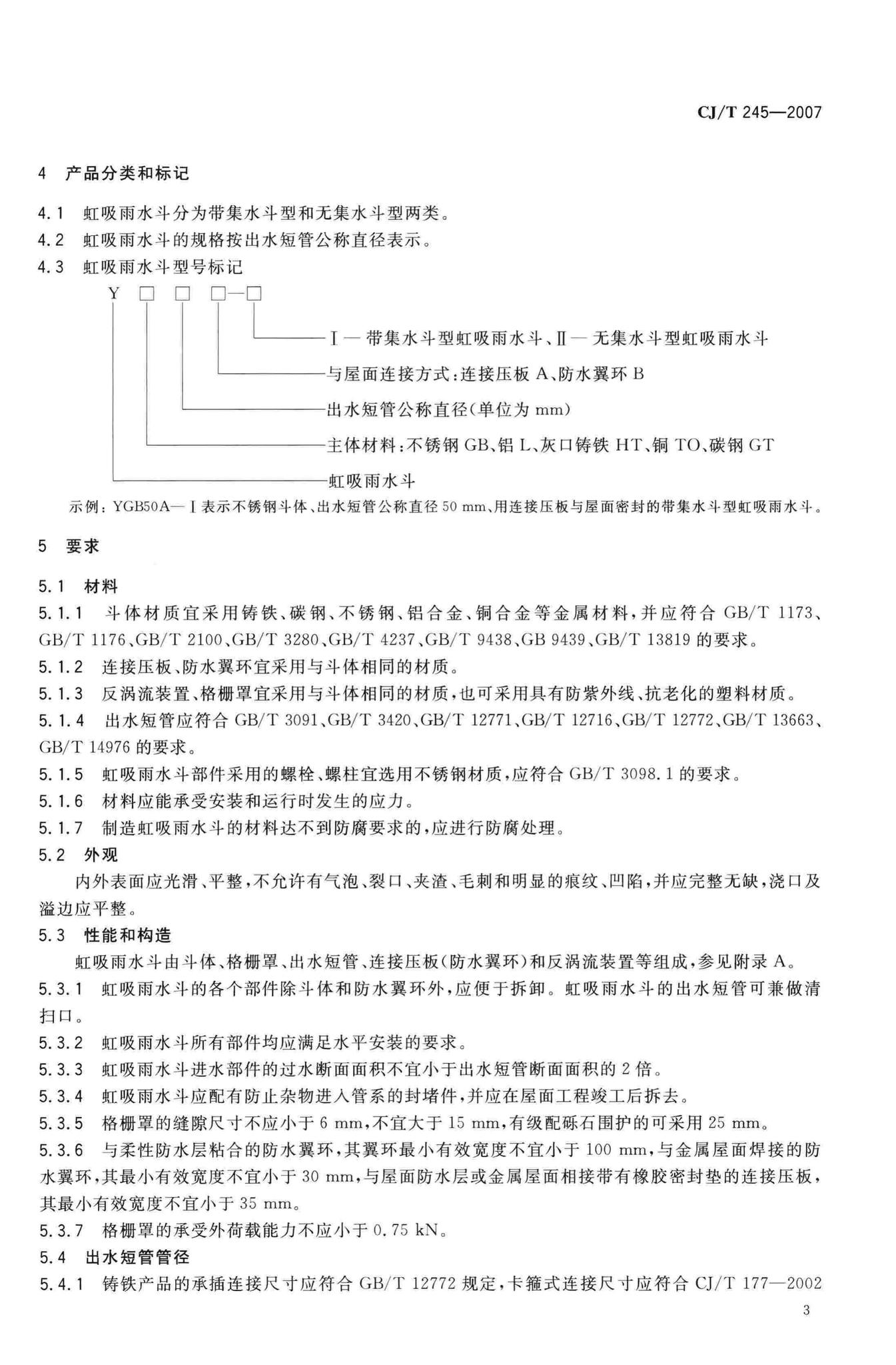 阅读-CJ/T245-2007：虹吸雨水斗